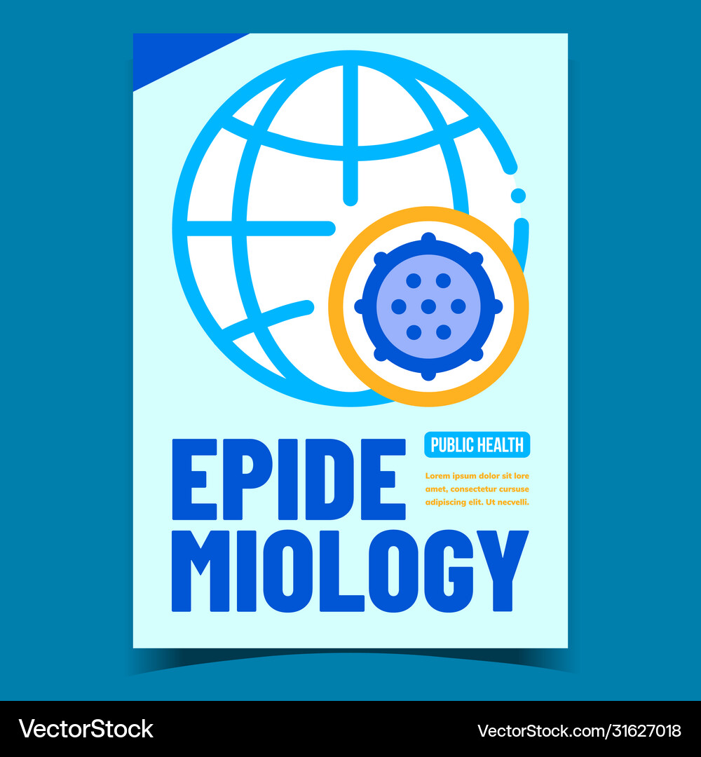 Epidemiology creative promotional banner Vector Image