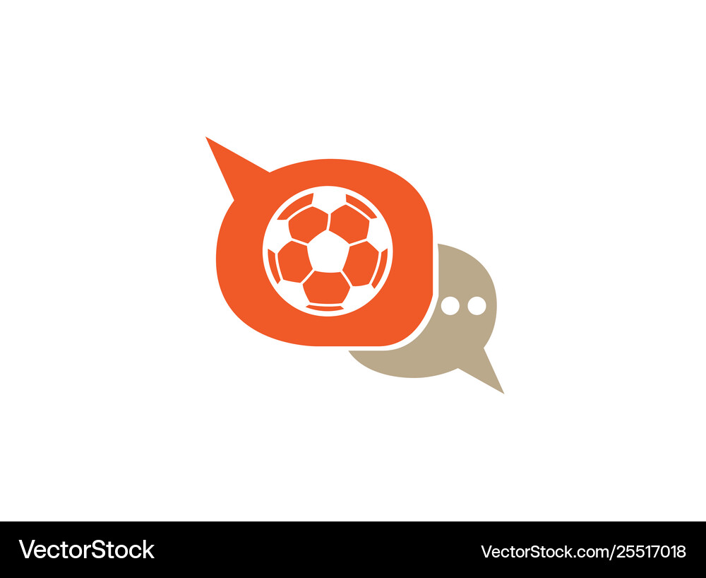 Football Chat Icon Logo Royalty Free Vector Image