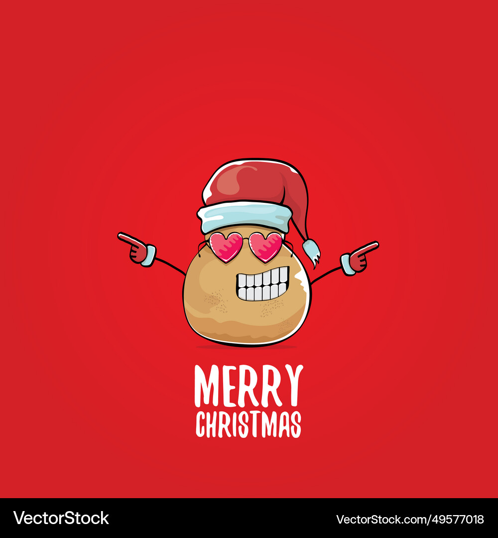 Funky comic cartoon cute smiling santa Royalty Free Vector