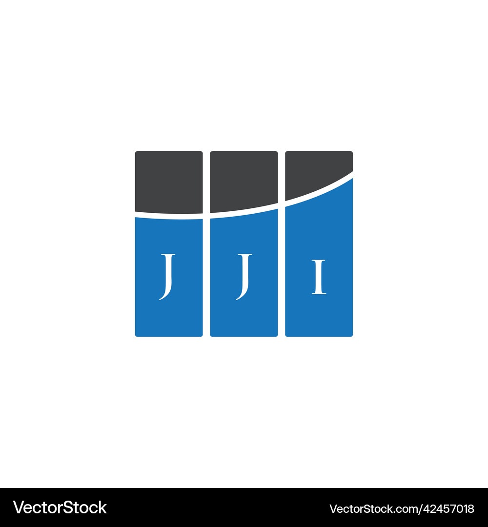 Jji letter logo design on white background Vector Image