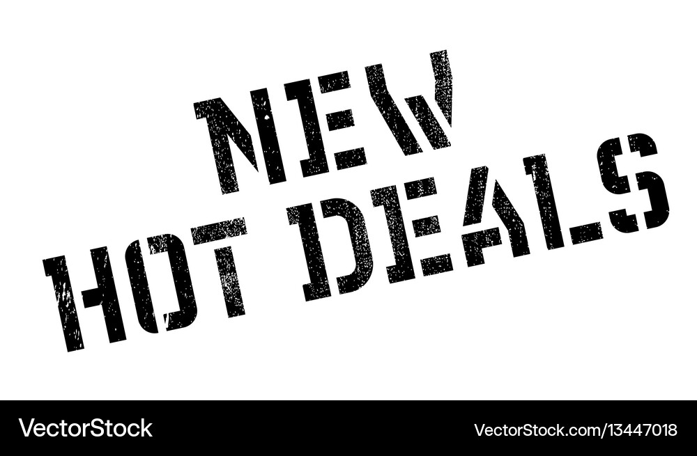 New hot deals rubber stamp Royalty Free Vector Image