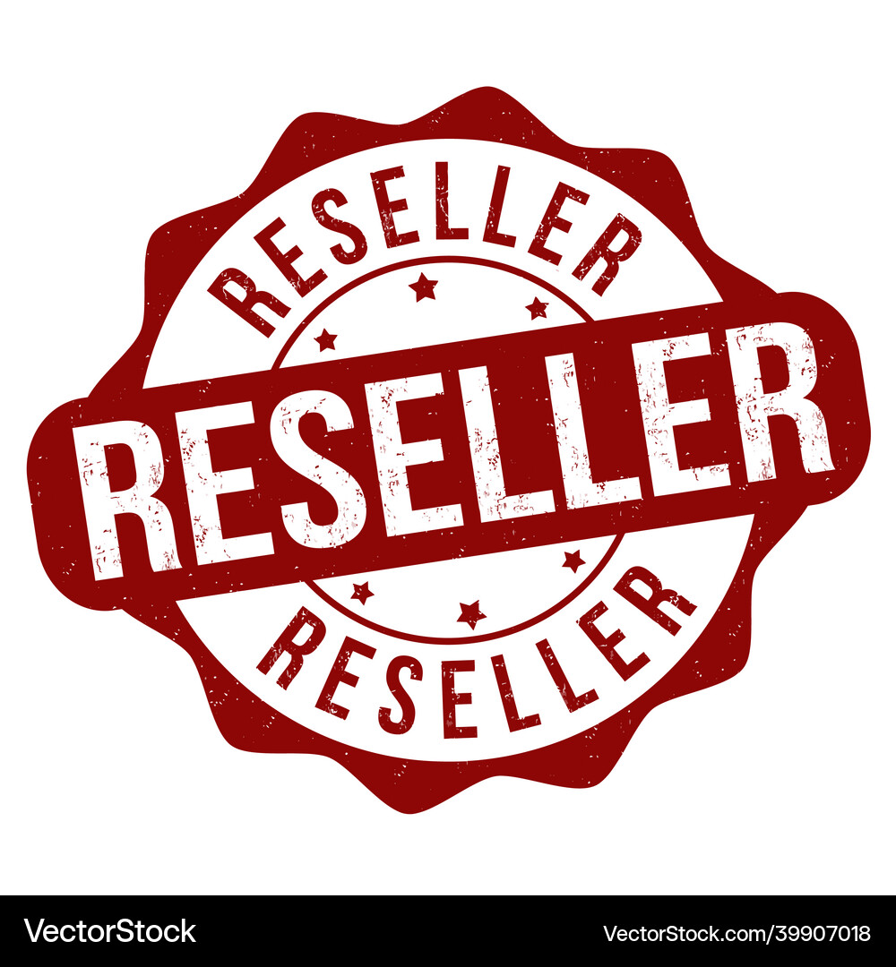 Reseller grunge rubber stamp Royalty Free Vector Image