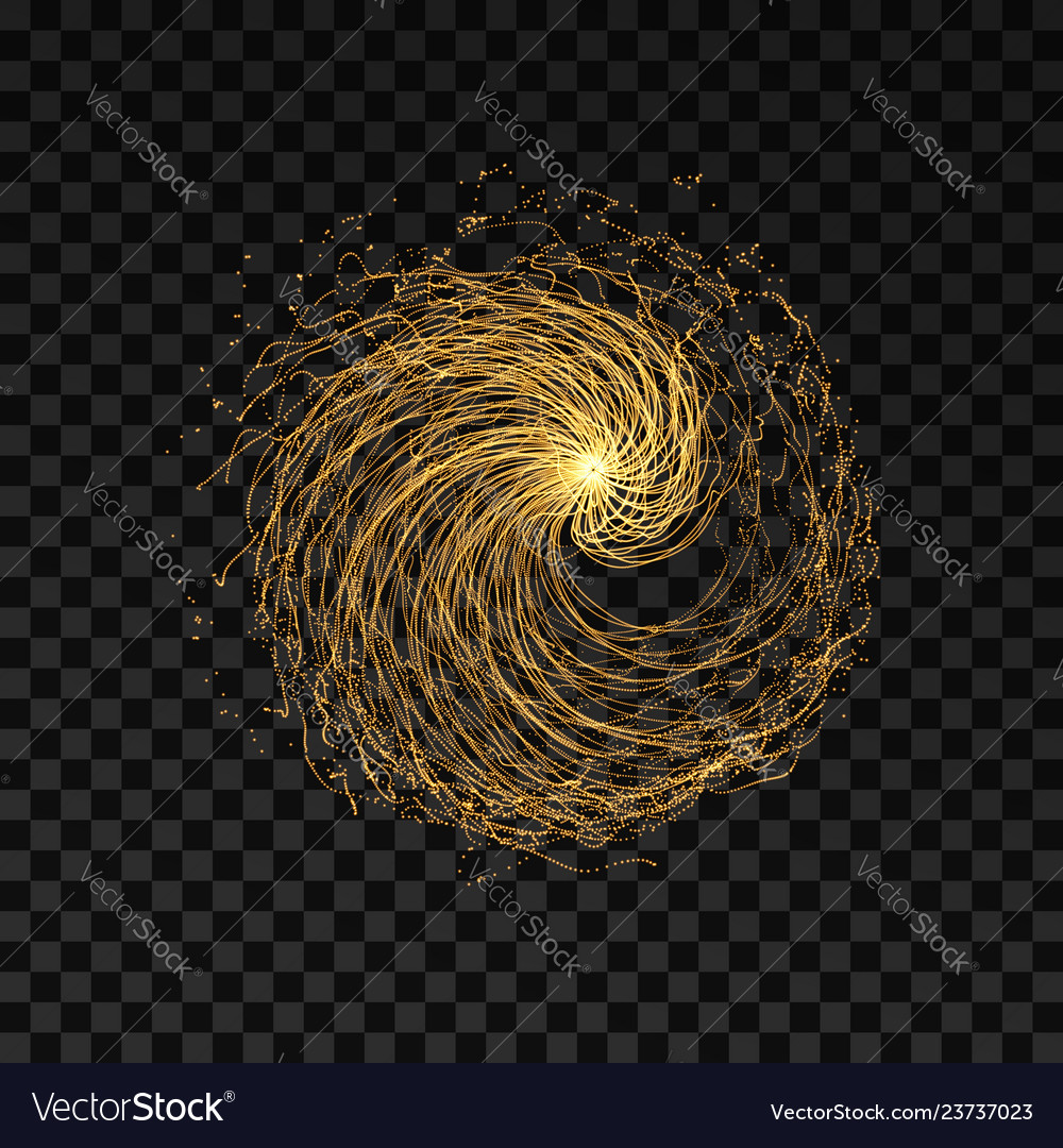 Array with dynamic particles 3d technology style Vector Image