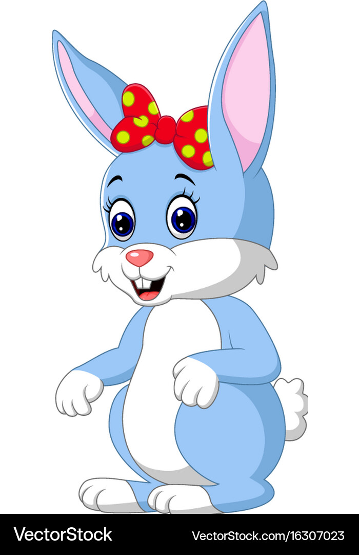 Charming Rabbit Cartoon Royalty Free Vector Image