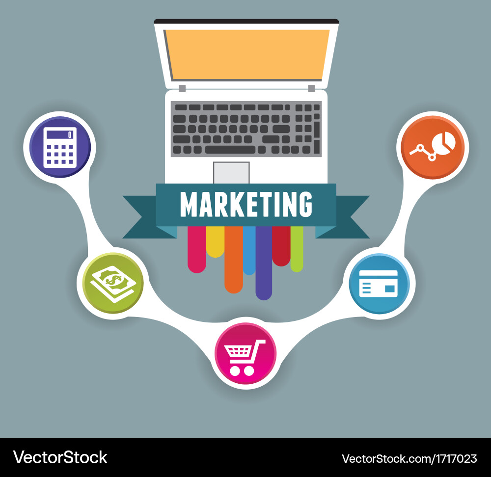Concept of internet marketing Royalty Free Vector Image