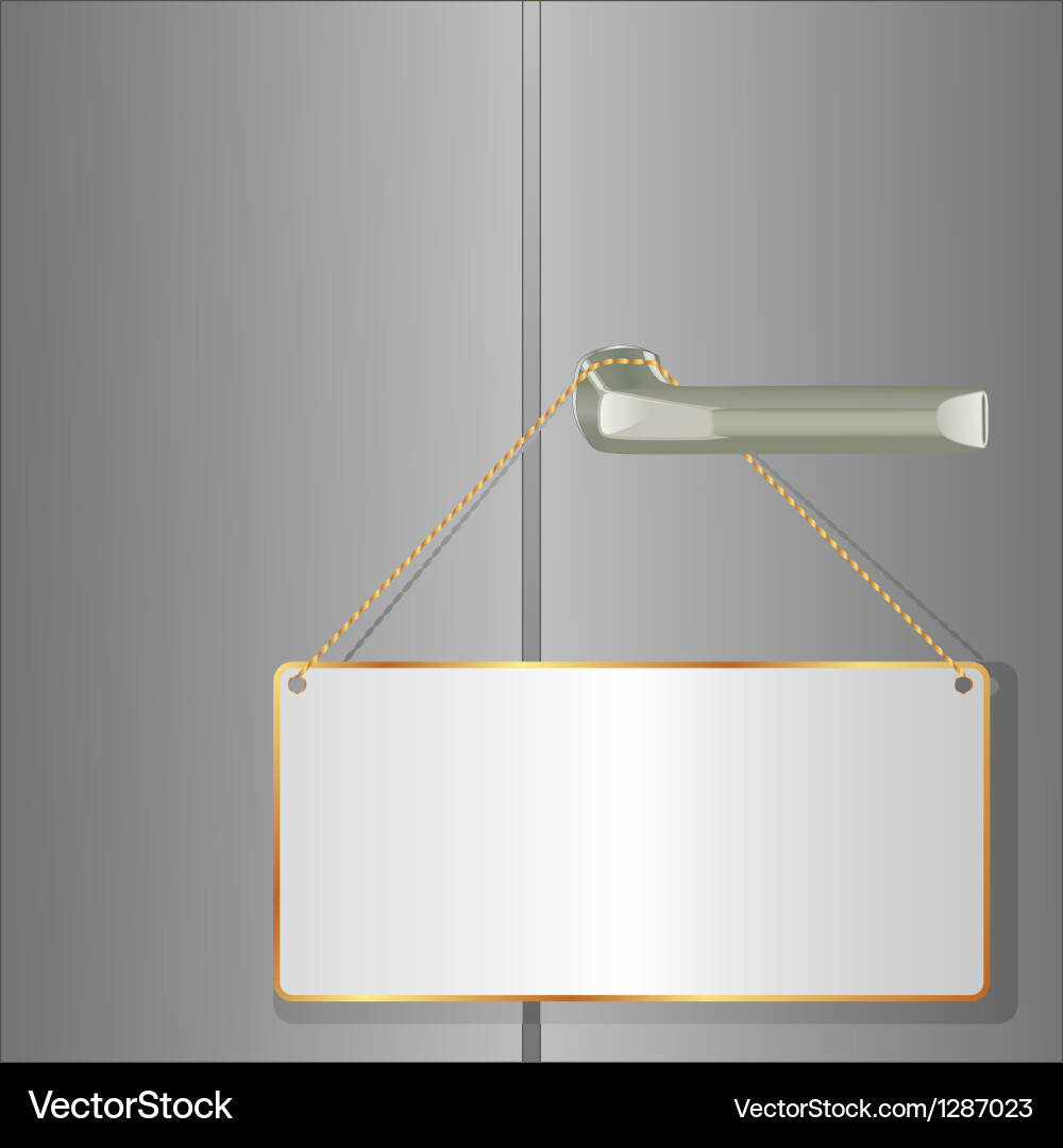Door plate Royalty Free Vector Image - VectorStock