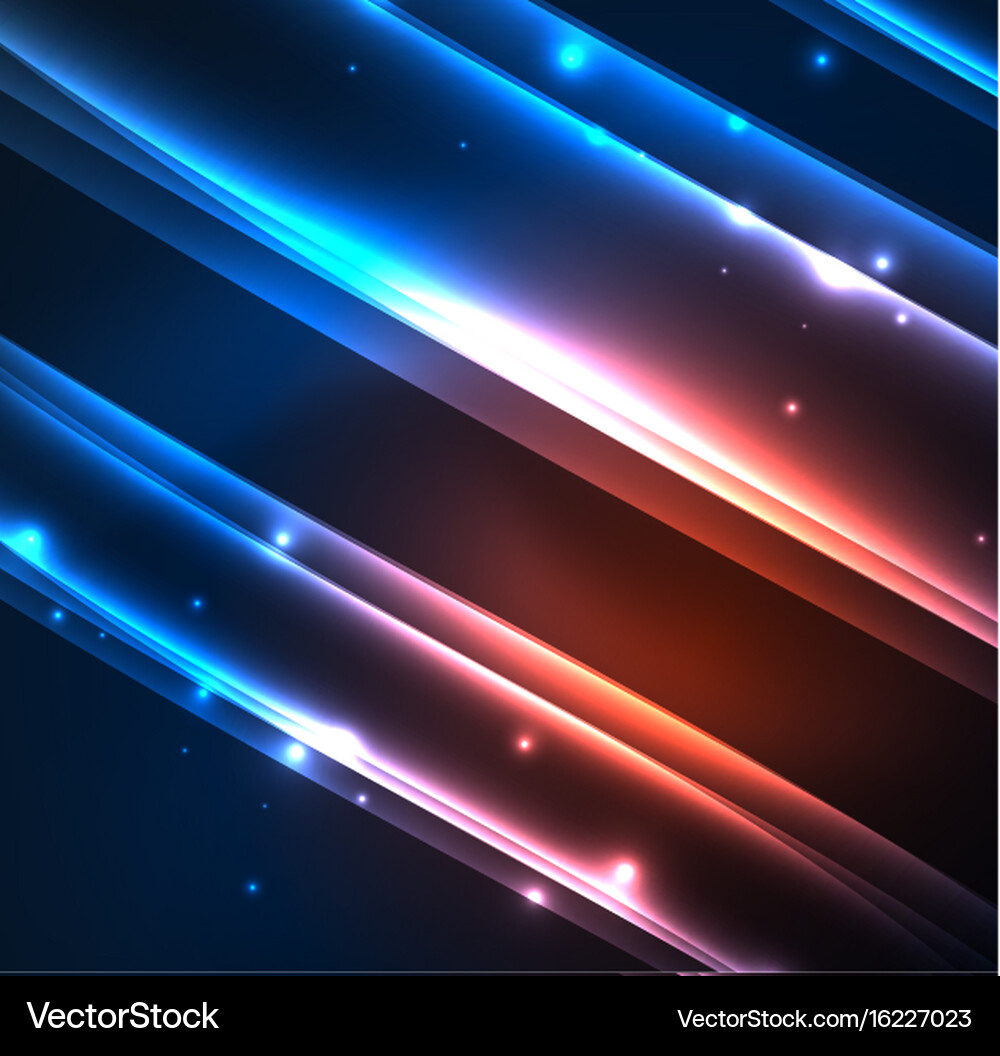 Energy lines glowing waves in dark Royalty Free Vector Image