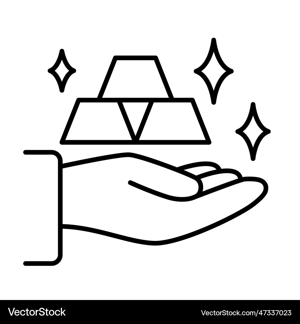 Gold investment icon Royalty Free Vector Image