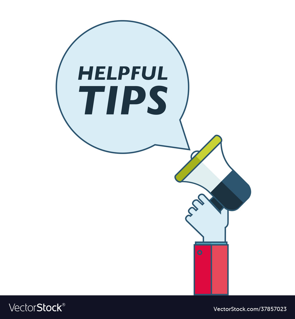 Hand holding megaphone - helpful tips eps Vector Image Hand holding megaphone - helpful tips eps Vector Image