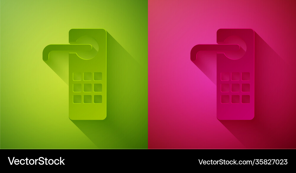 Paper cut digital door lock with wireless Vector Image