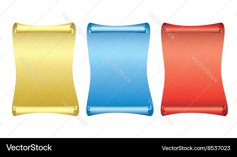 Set of papyruses - papers Royalty Free Vector Image