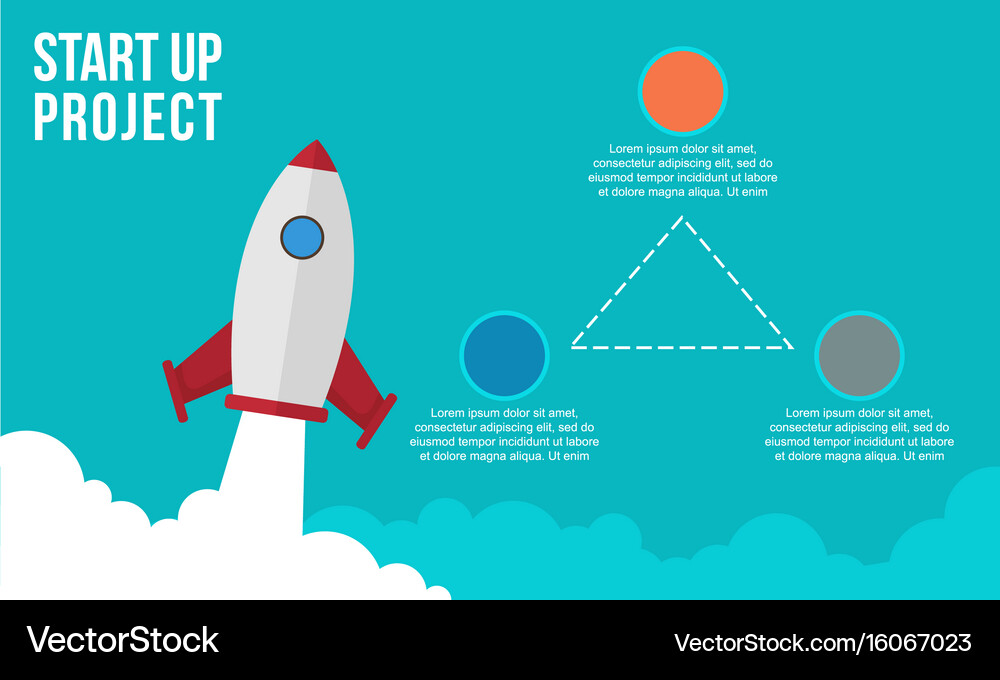 Start up concept business infographic collection Vector Image