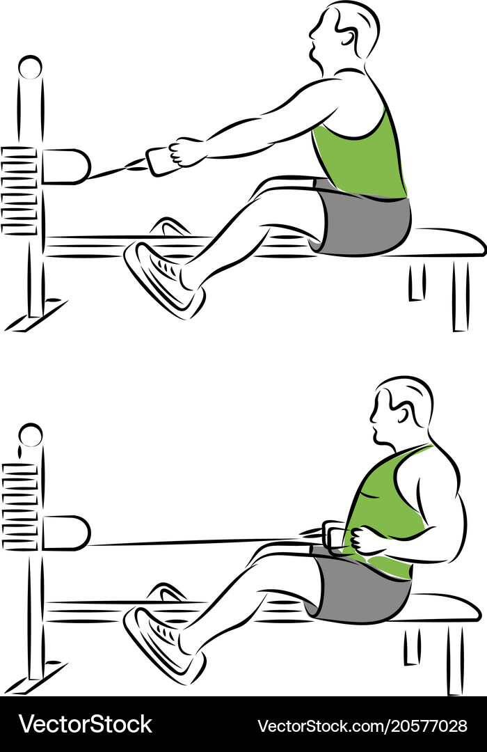 Exercise gymnastic for press man in gym Royalty Free Vector