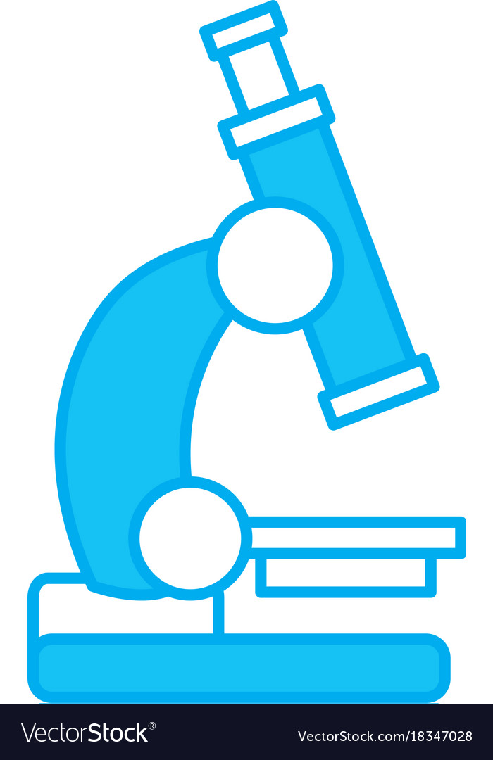 Microscope scientific tool Royalty Free Vector Image