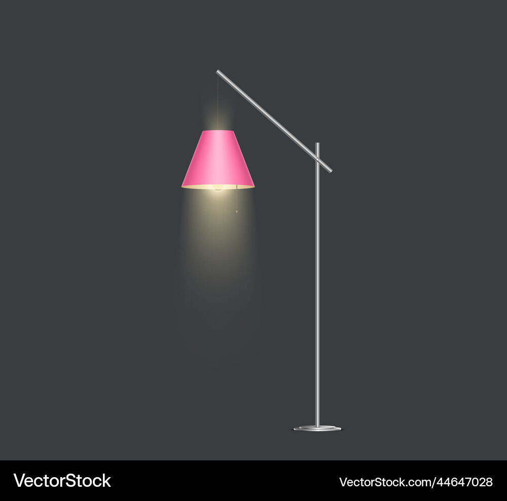 Realistic floor lamp isolated modern minimal Vector Image
