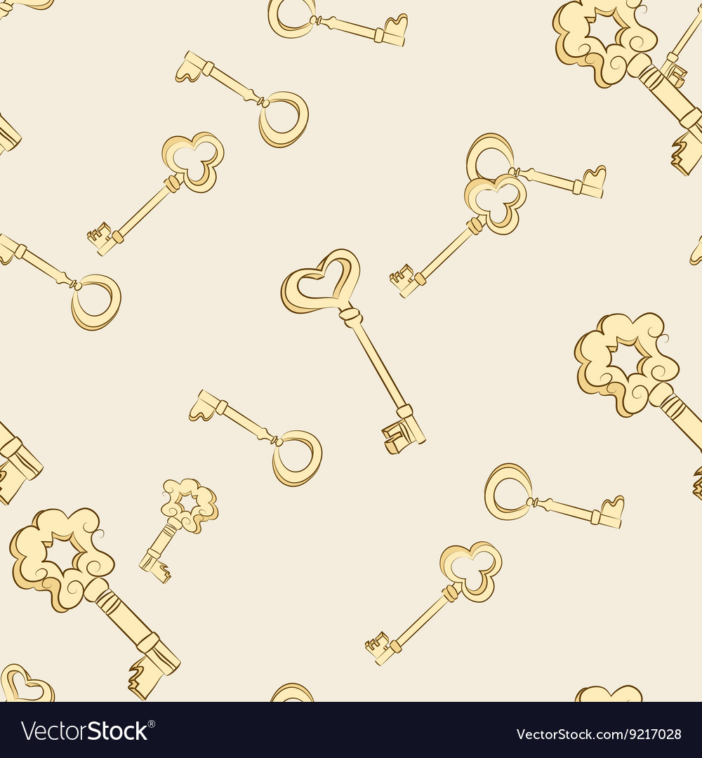 Seamless keys pattern Royalty Free Vector Image