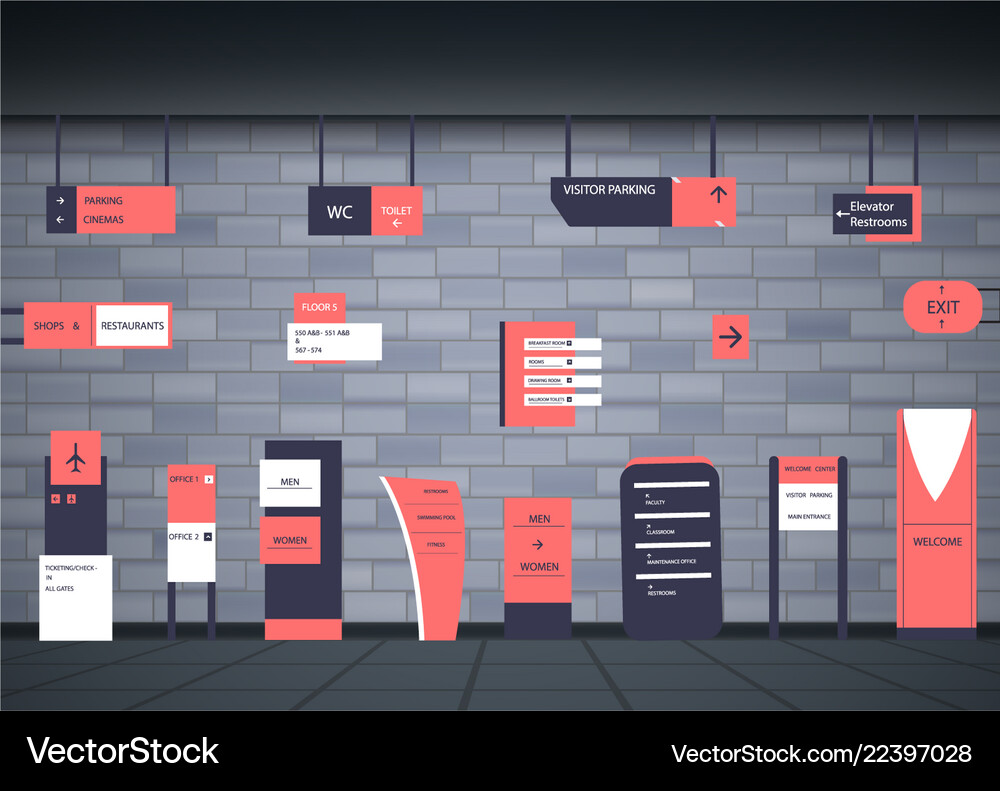 Signboards for business Royalty Free Vector Image