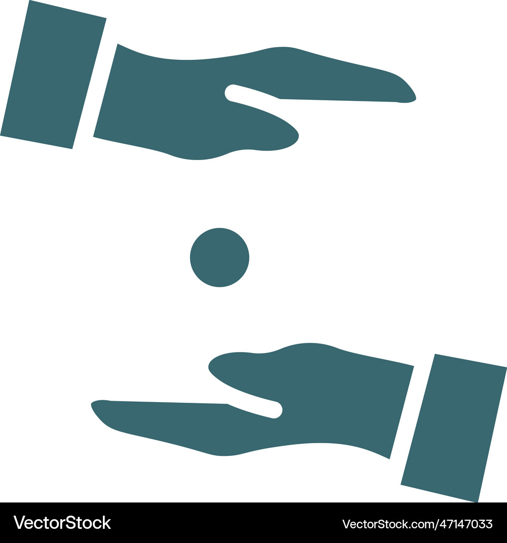 Alms icon filled alms icon from islamic and Vector Image