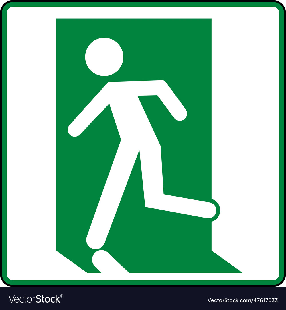 Emergency exit symbol left sign Royalty Free Vector Image Emergency exit symbol left sign Royalty Free Vector Image