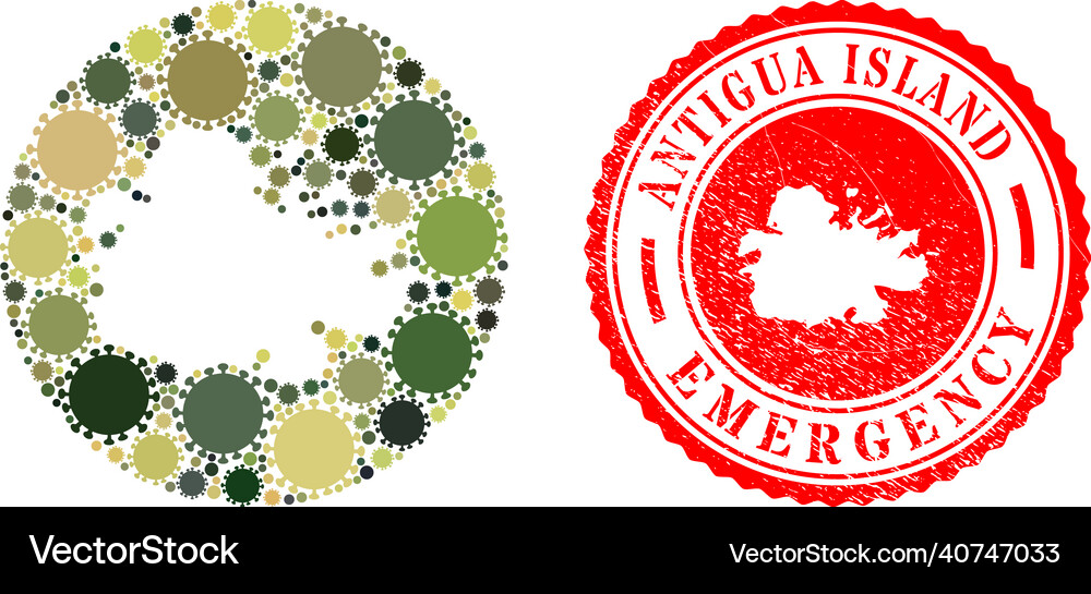 Emergency watermark badge and virus outbreak Vector Image