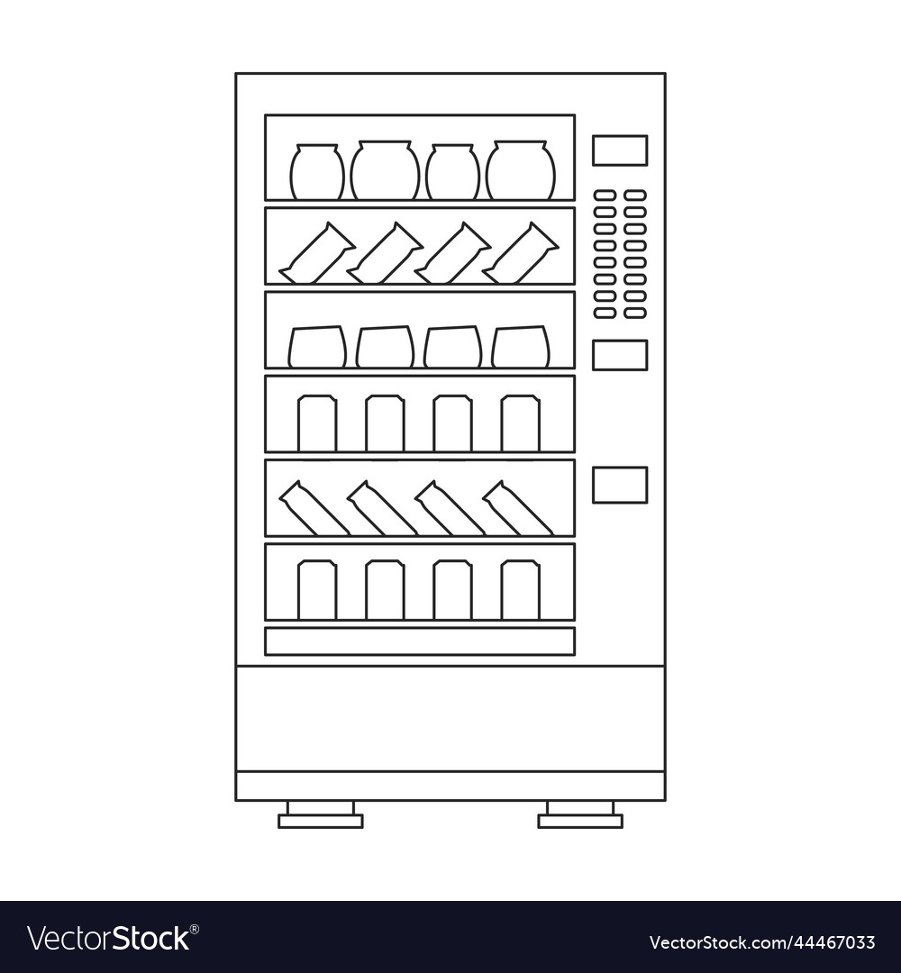 Food vending iconoutline logo isolated Royalty Free Vector