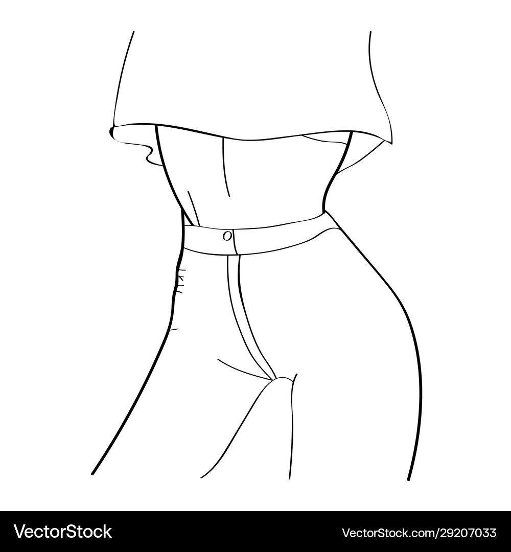 Image female model in outlines mannequin Vector Image