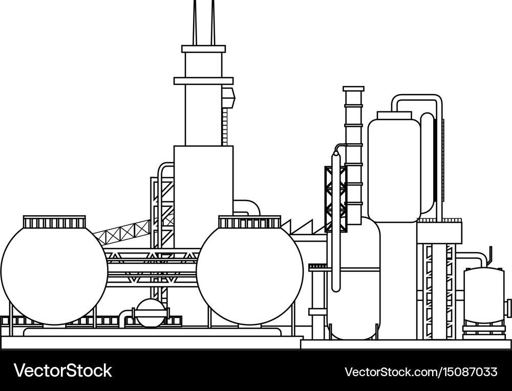 Industry factory building Royalty Free Vector Image