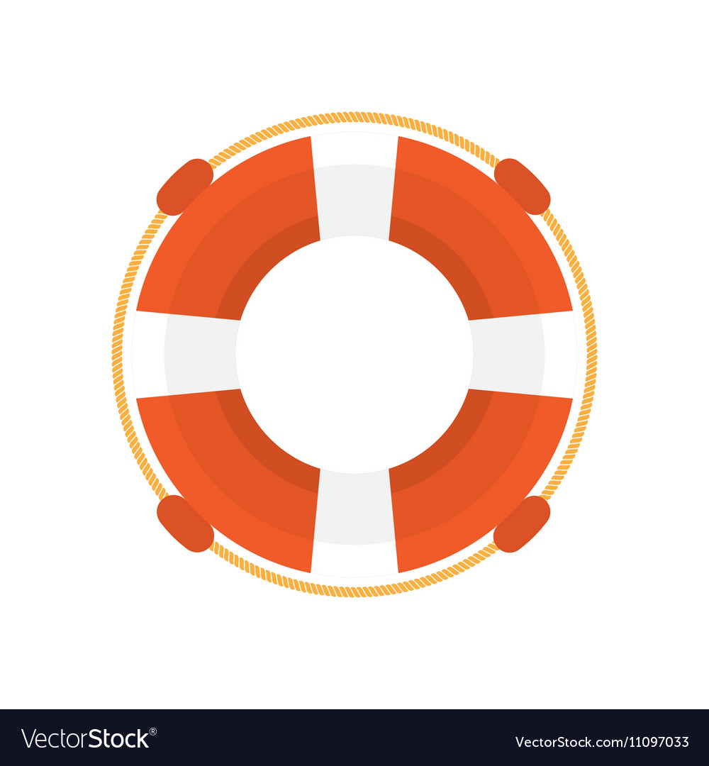 Lifebuoy flat icon Royalty Free Vector Image - VectorStock