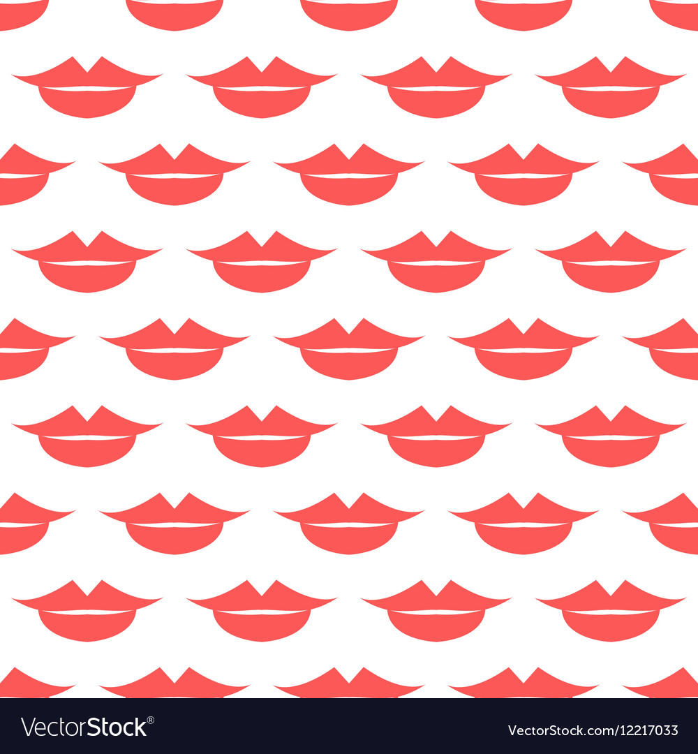 Lips seamless pattern Royalty Free Vector Image