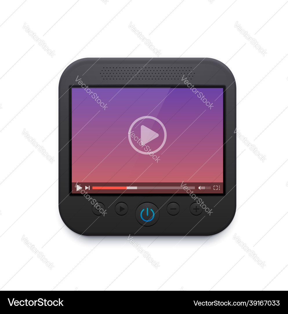 Movie and video player interface icon ui design Vector Image
