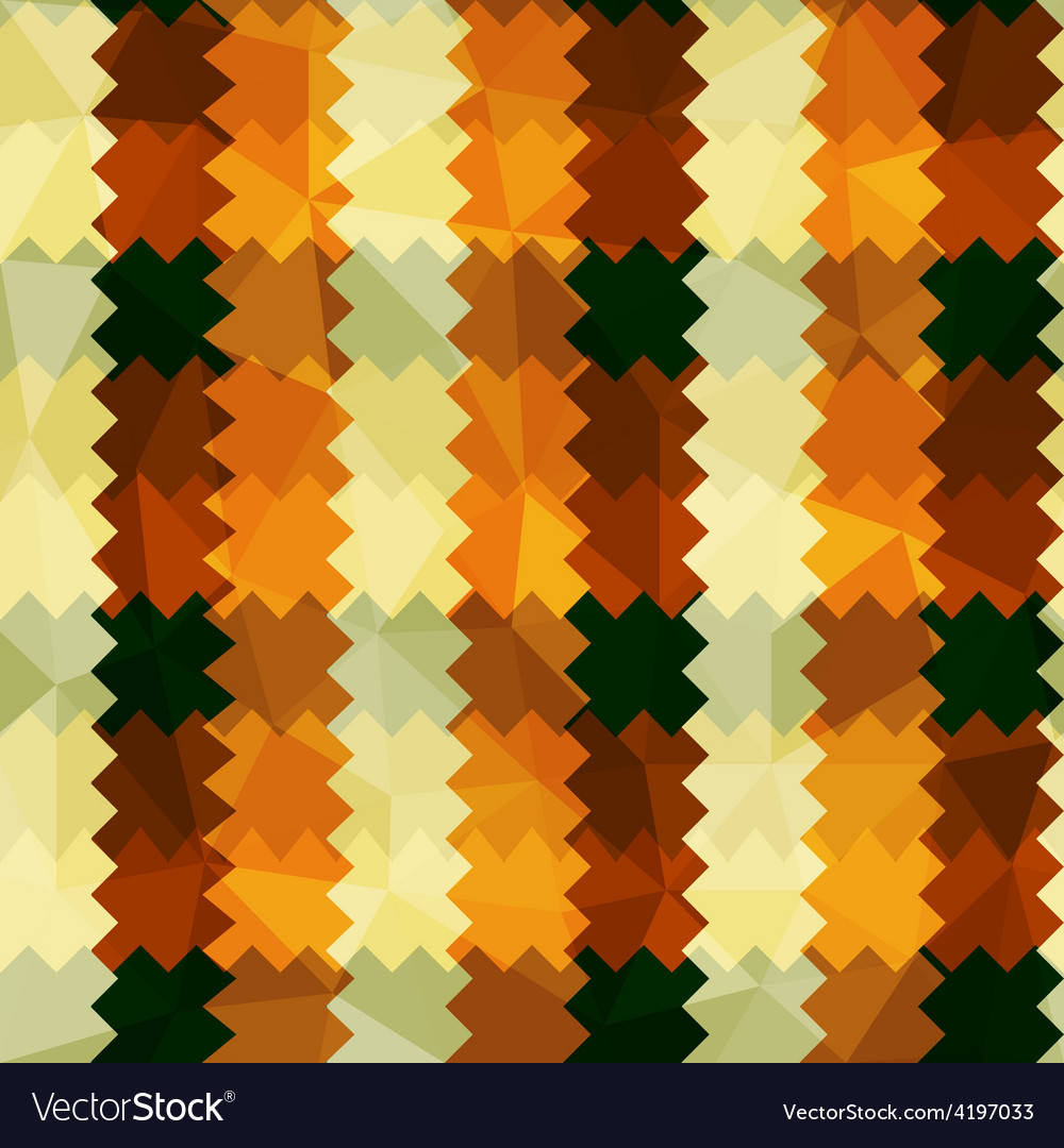 Zigzag lines orange seamless pattern Royalty Free Vector