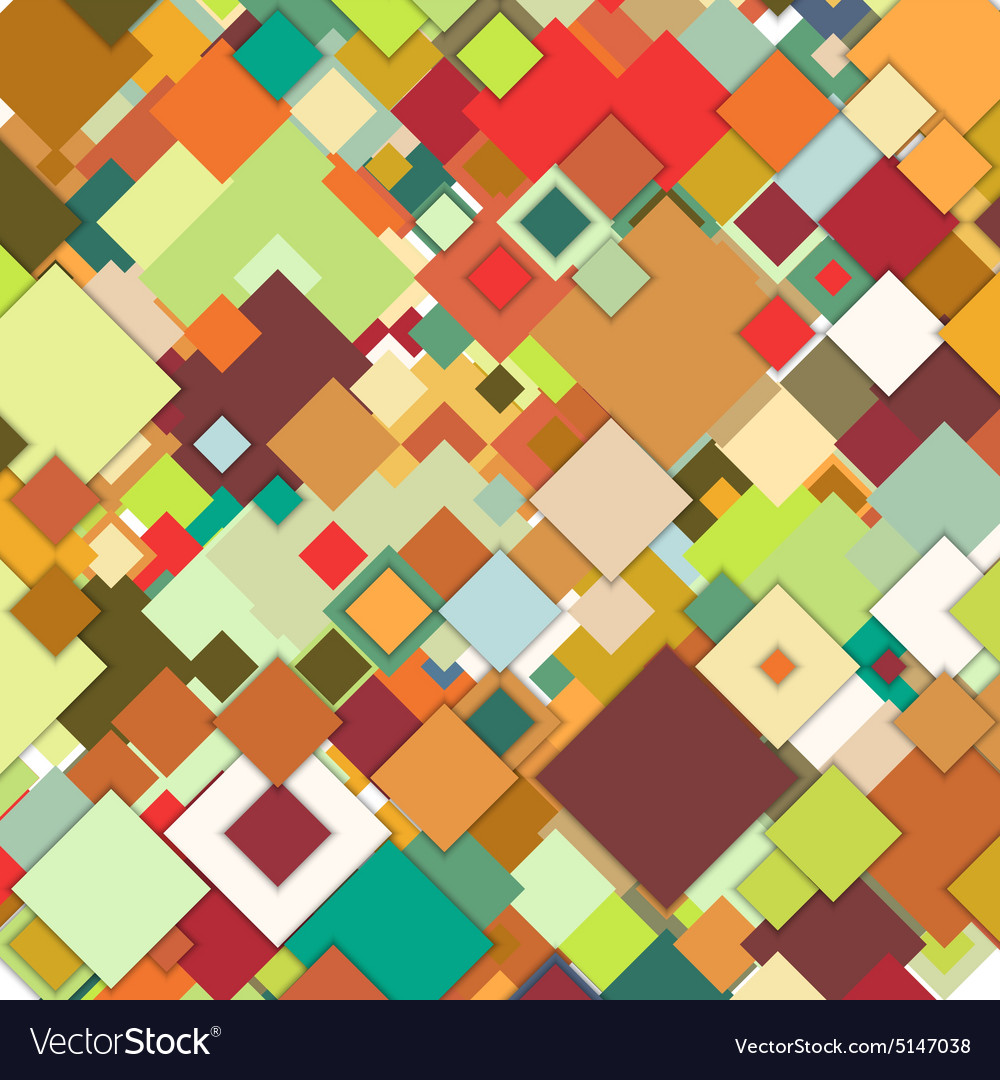 Abstract colored background square design Vector Image