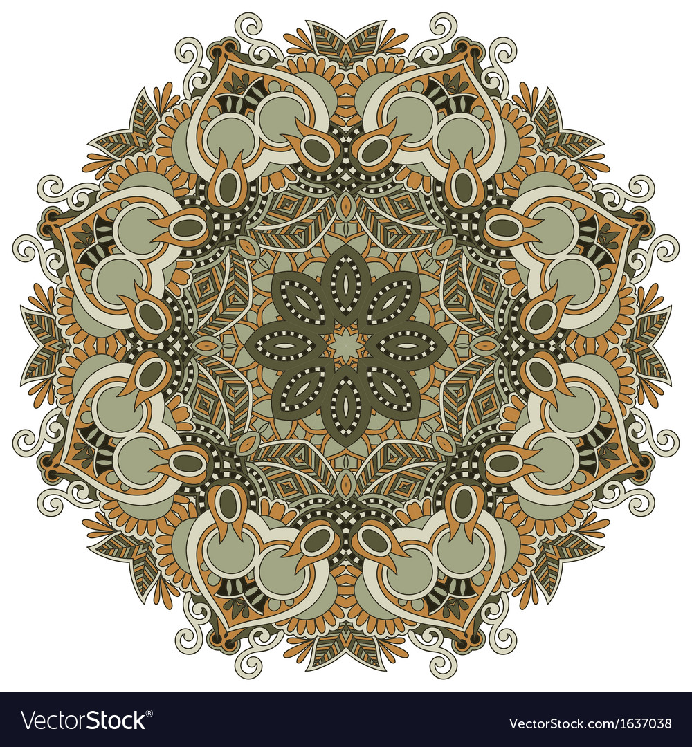 Circle ornament ornamental round lace Royalty Free Vector