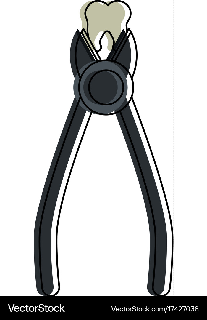 Forceps with molar tooth dentistry instrument icon