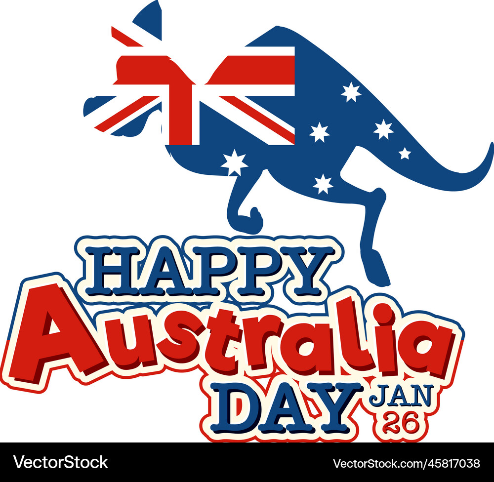 Happy australia day banner design Royalty Free Vector Image