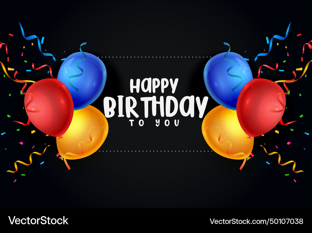 Happy birthday event celebration banner for Vector Image