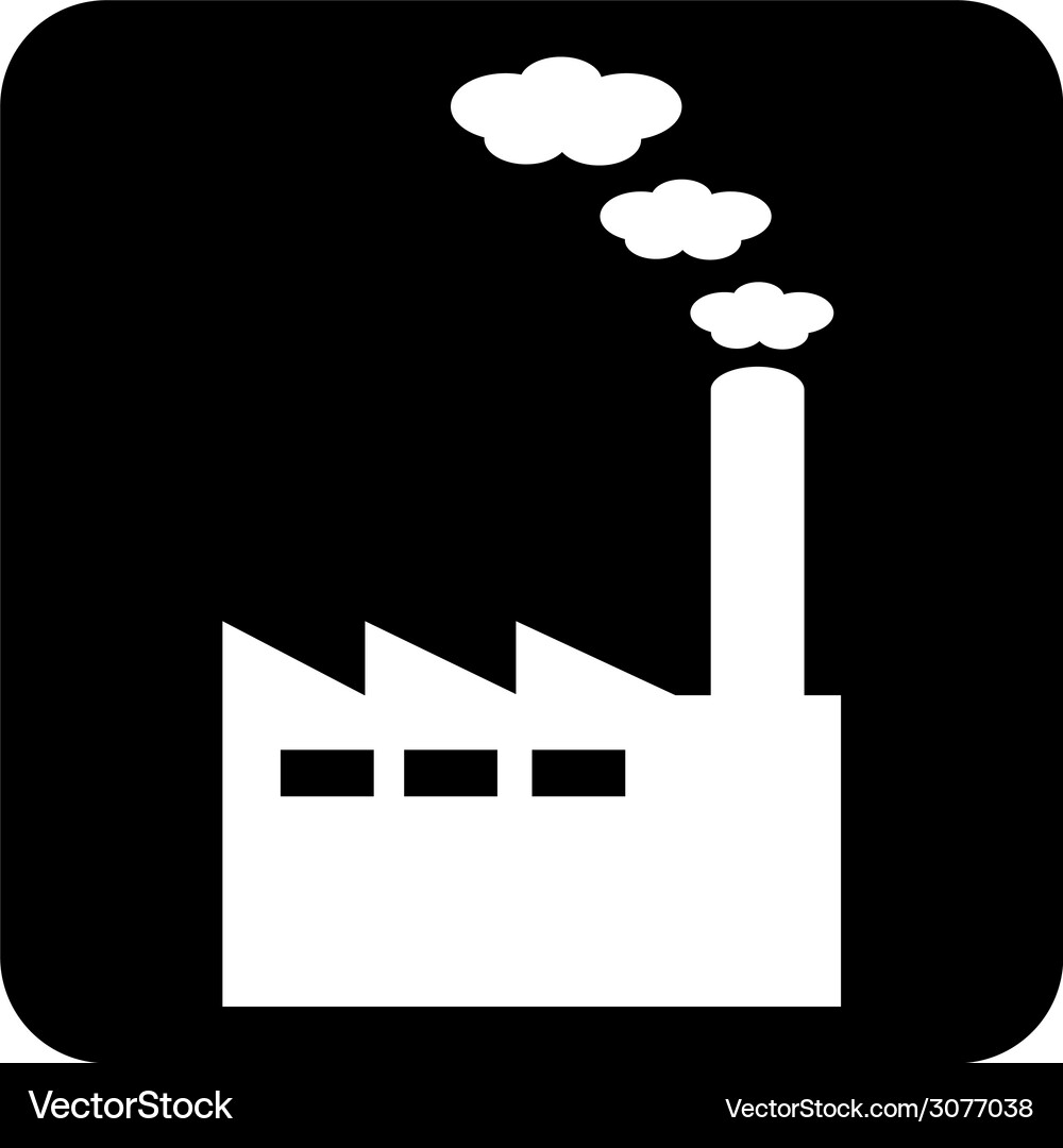 Industrial Smokestack Symbol Royalty Free Vector Image