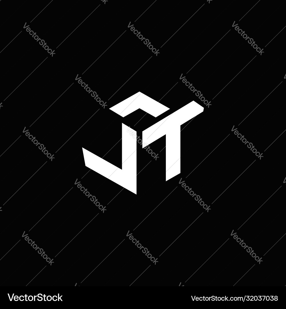 Lt logo monogram with emblem style ribbon design Vector Image