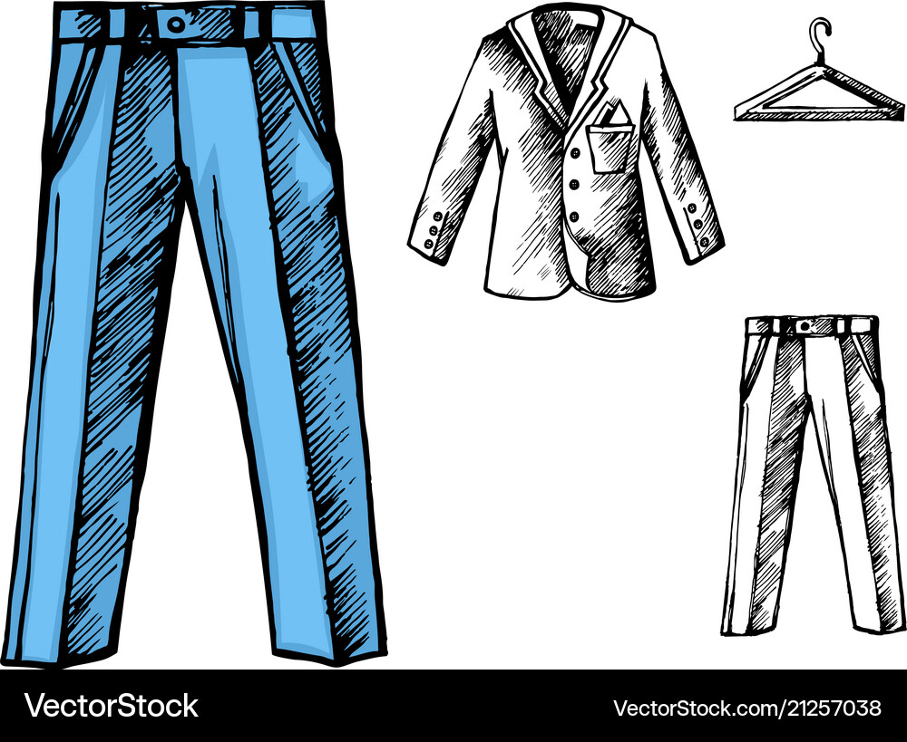 Male business suit Royalty Free Vector Image - VectorStock