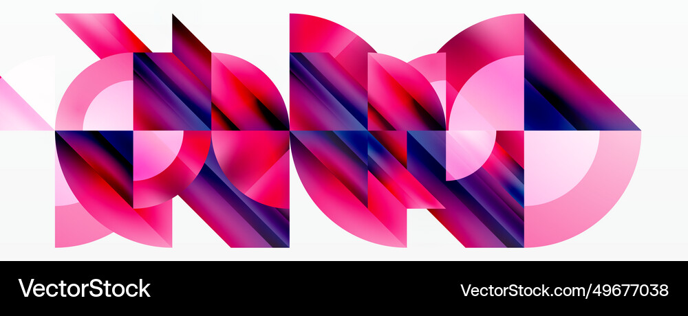 Minimalist marvel - squares and circles unite in Vector Image