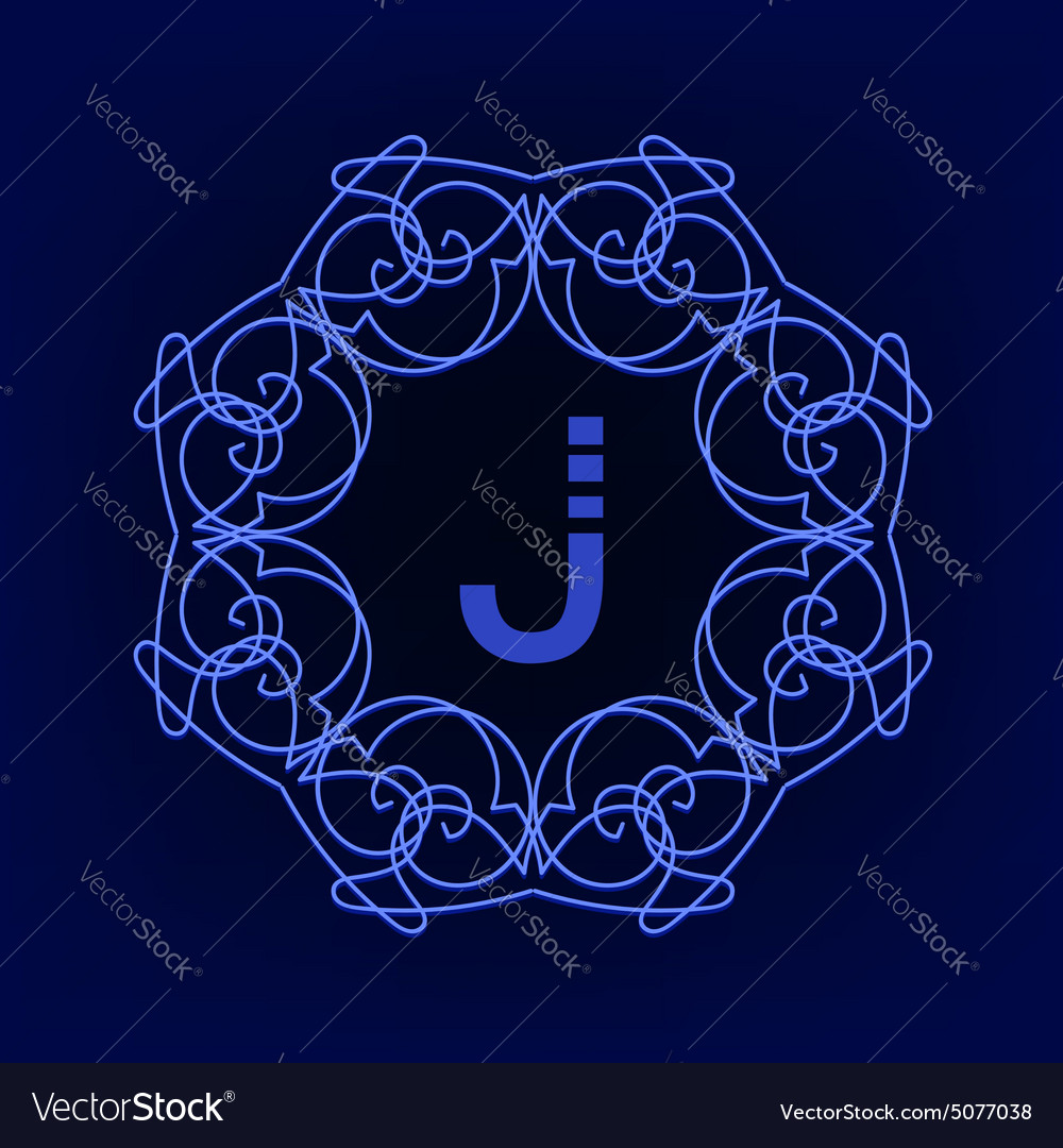 Monogram j Royalty Free Vector Image - VectorStock