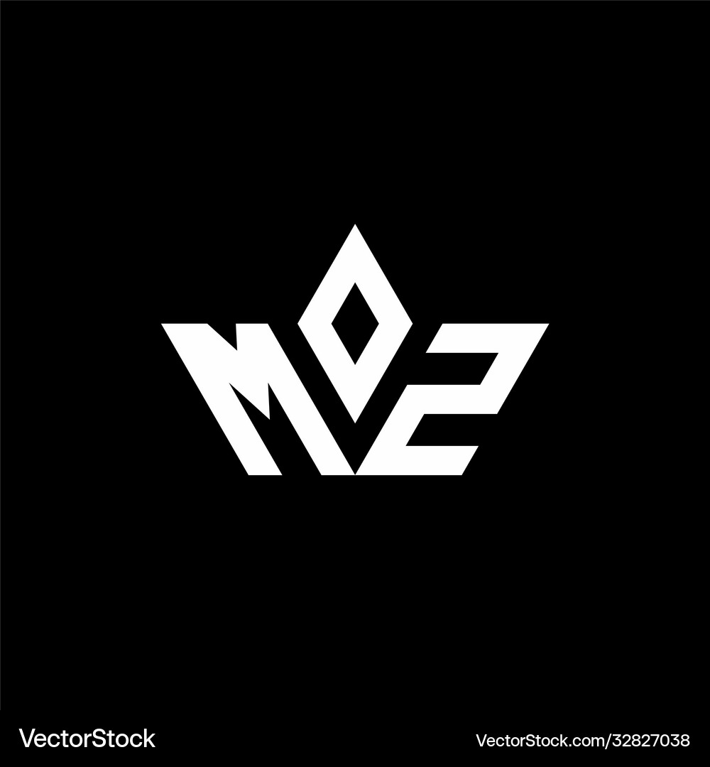 Mz monogram logo with crown shape luxury style Vector Image