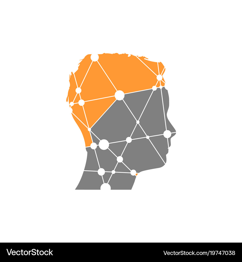 Profile of the head a man Royalty Free Vector Image