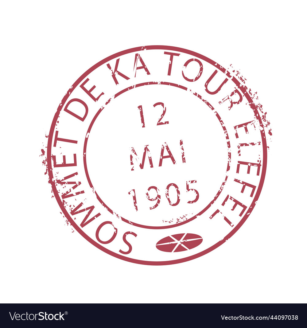 Red post mark Royalty Free Vector Image - VectorStock