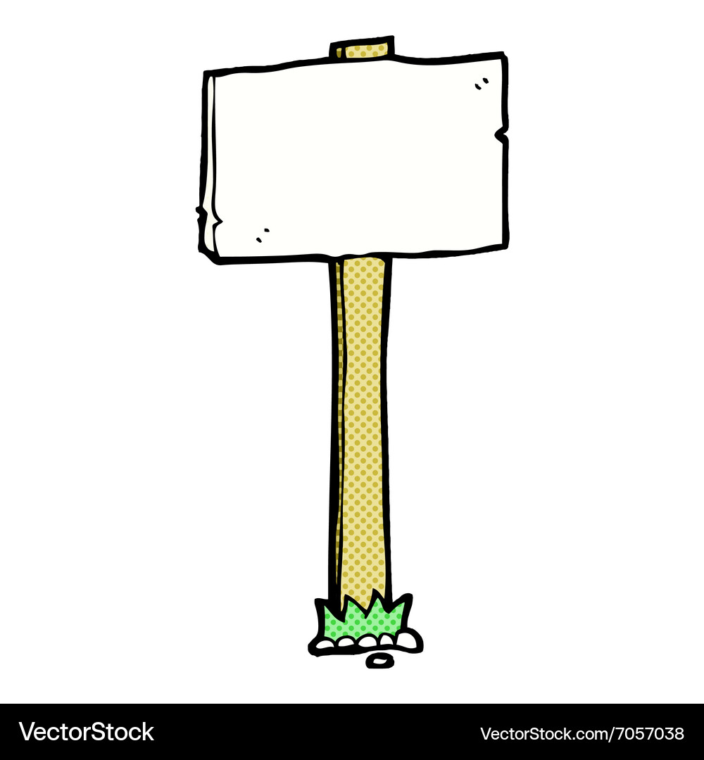 Vintage Cartoon Signpost Royalty Free Vector Image