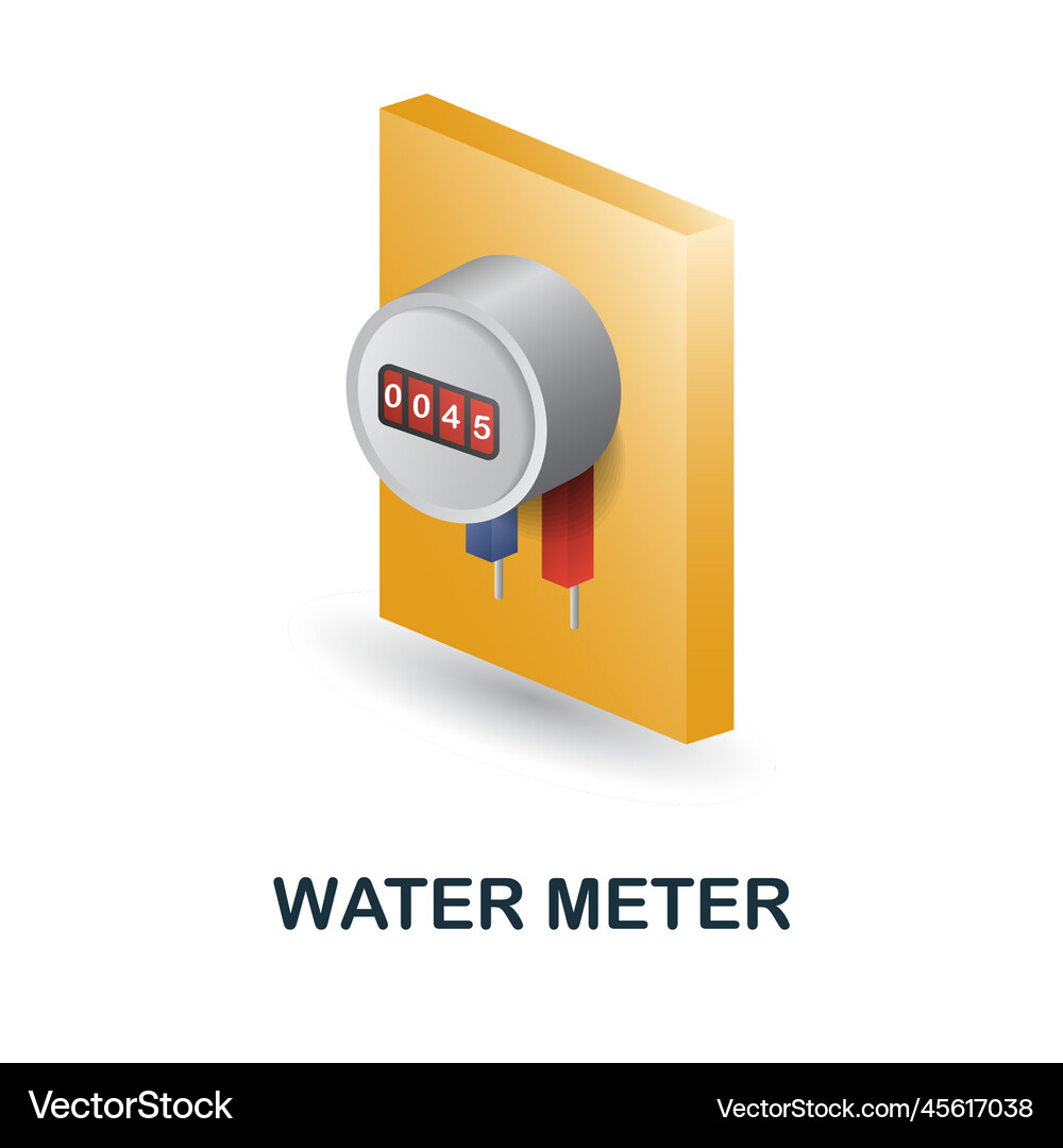 Water meter icon 3d from measurement collection Vector Image
