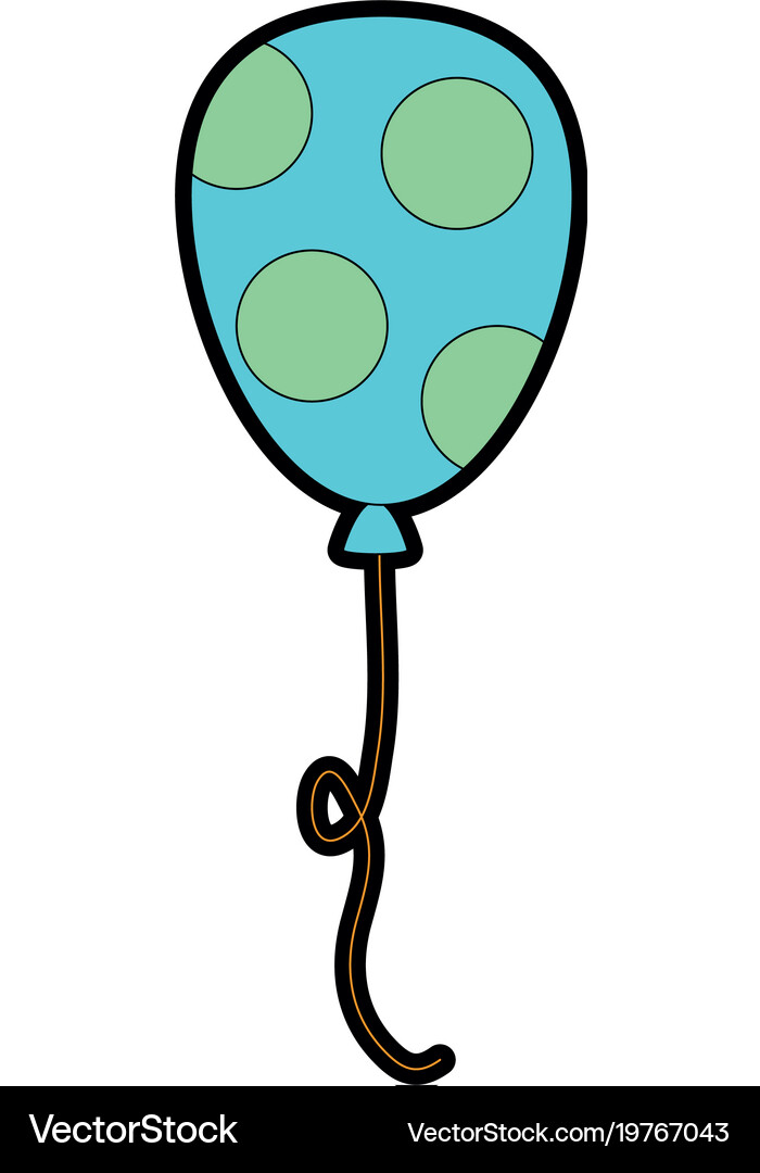 Balloon air dotted party decorative Royalty Free Vector