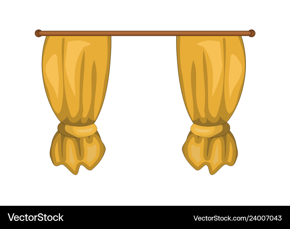 Cartoon curtains symbol icon design Royalty Free Vector