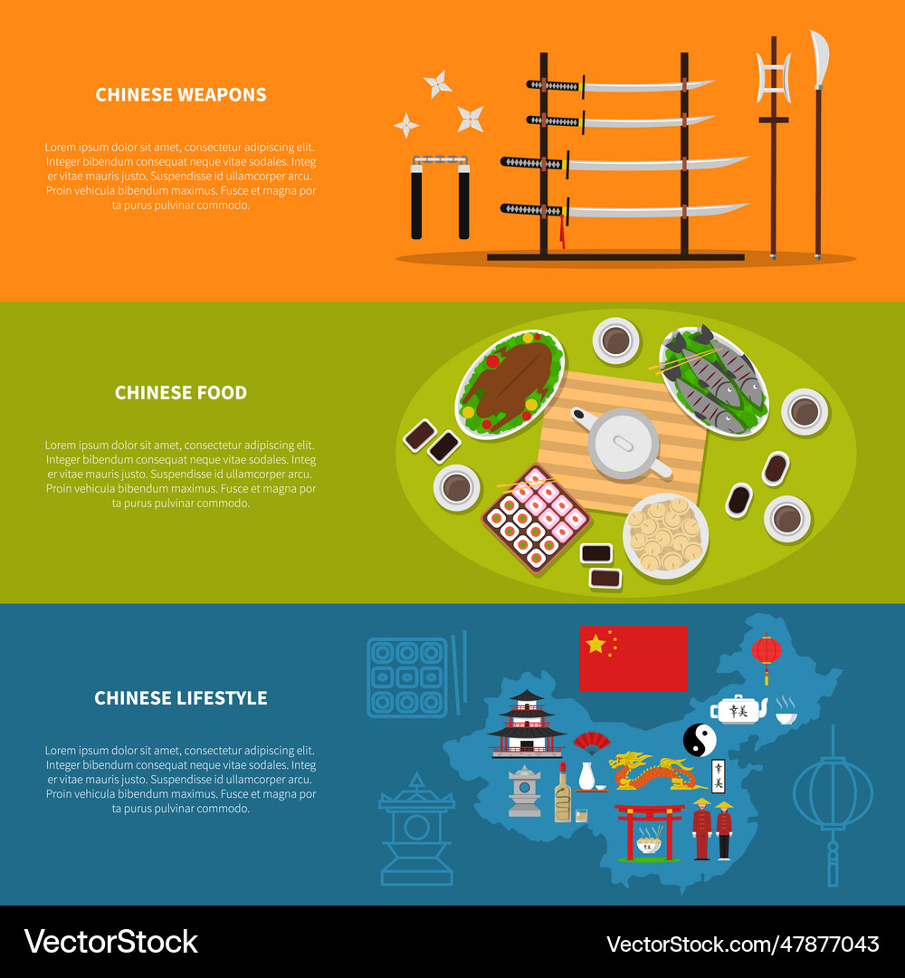 Chinese banners set chinese banners set Royalty Free Vector