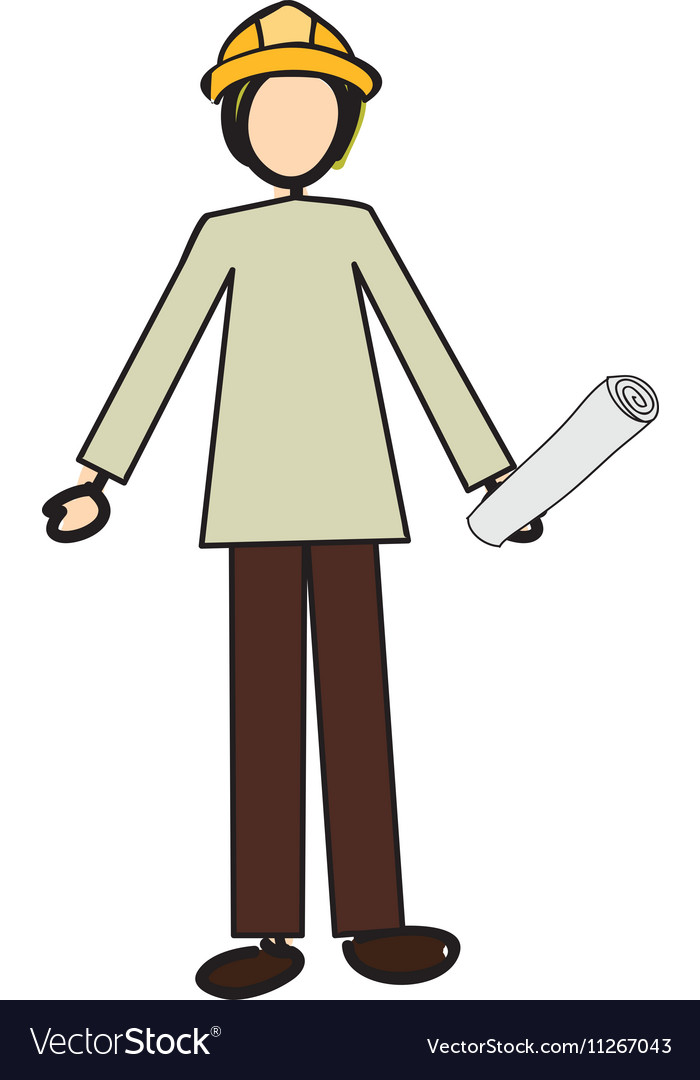 Construction engineer icon image Royalty Free Vector Image